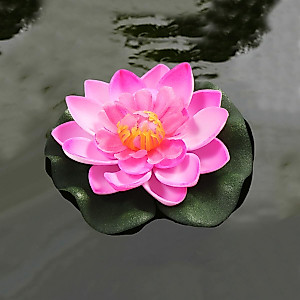 BESPORTBLE 5pcs Artificial Floating Water Lily Lotus Flowers Pond Decor for Garden Decoration Bed Edging