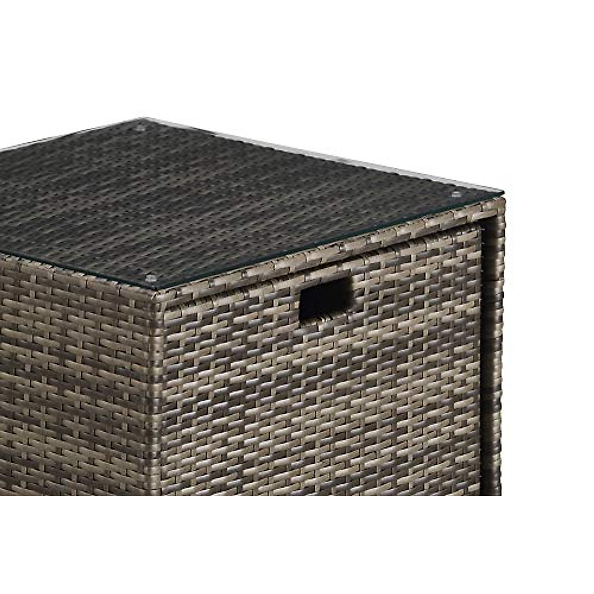 Tommy Hilfiger Oceanside Patio Rattan Outdoor Furniture Collection with All-Weather Brown Resin Wicker Frame, Porch or Pool, Garden, Side Table