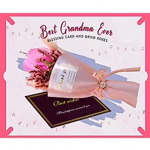 RARVA Grandma Gifts -Thank You Gifts Basket for Birthday Mothers Day Include Silver Heart Necklace Earrings Coffee Mug Set Candle Flower Grandmother Personized Gift Basket