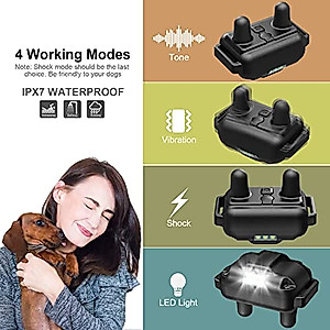 Heaflex Electric Dog Training Collar with Remote 1640FT, E-Shock, Safe Training Modes, Rechargeable IP67 Waterproof Collars for 2 Dogs