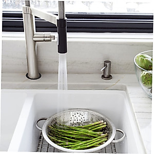 Veemoon 1 Set Horseshoe Mounting Accessories Fixing Bracket Sink Holder Tap Fixing Tool Wash Basin Tap Fixing Fitting Locknuts Kitchen Antiloosing Nut Washers Anti-Loose Faucet Copper