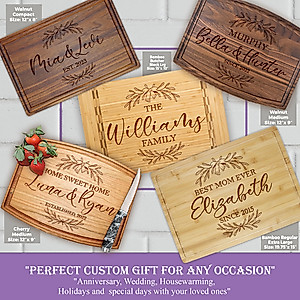 Tayfus Personalized Christmas Cutting Board Collection - Unique Christmas Themed Custom Engraved Chopping Blocks - Perfect Customized Gift Idea For Couples, Friends, Families And Parents