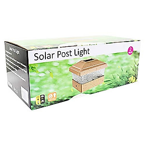 8 Pack Copper Outdoor Garden 5 x 5 Solar LED Post Deck Cap Square Fence Light Hammered Lens Landscape Lamp PVC Vinyl