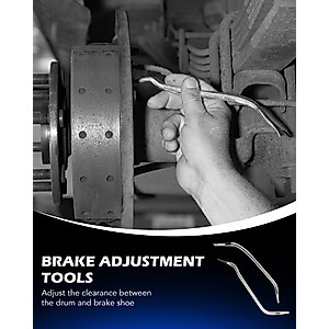 Orion Motor Tech 8pc Drum Brake Tool Kit, Drum Brake Tool with Drum Brake Spring Tool, Brake Spring Compressor, Brake Spring Pliers, Drum Brake Adjusting Tool, Brake Spoon Set, Brake Drum Tool Kit