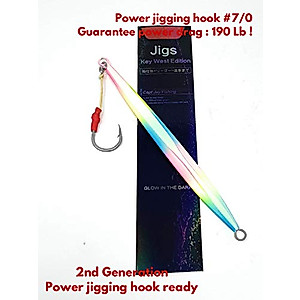 Capt Jay Fishing Saltwater jigs Speed Jigging Slow Jigging Pitching Lures,Vertical Jigging Artificial Lures Jigging Lure Fishing jigs (150g Rainbow, 150g)