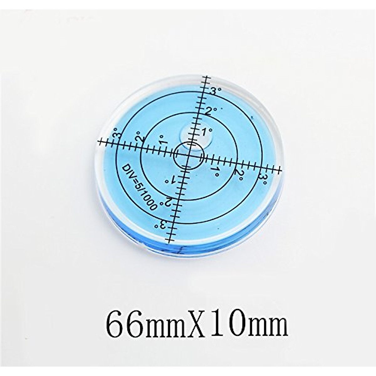 Chiloskit 66mm Bullseye Spirit Level Round Bubble Spirit Leveler Tool Rv Appliances,Accuracy 30' /2mm (Blue)