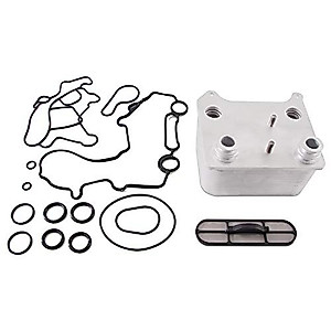 Mishimoto MMOC-F2D-03 Replacement Oil Cooler Compatible With Ford 6.0L Powerstroke 2003-2007