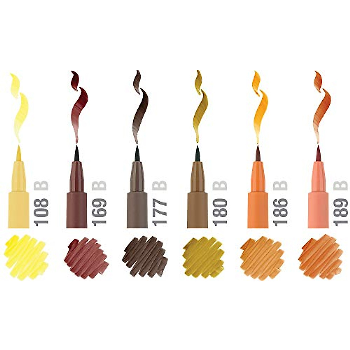 Faber-Castel FC167106 Box of 6 PITT Artist Terra Pens, India Ink, B Box