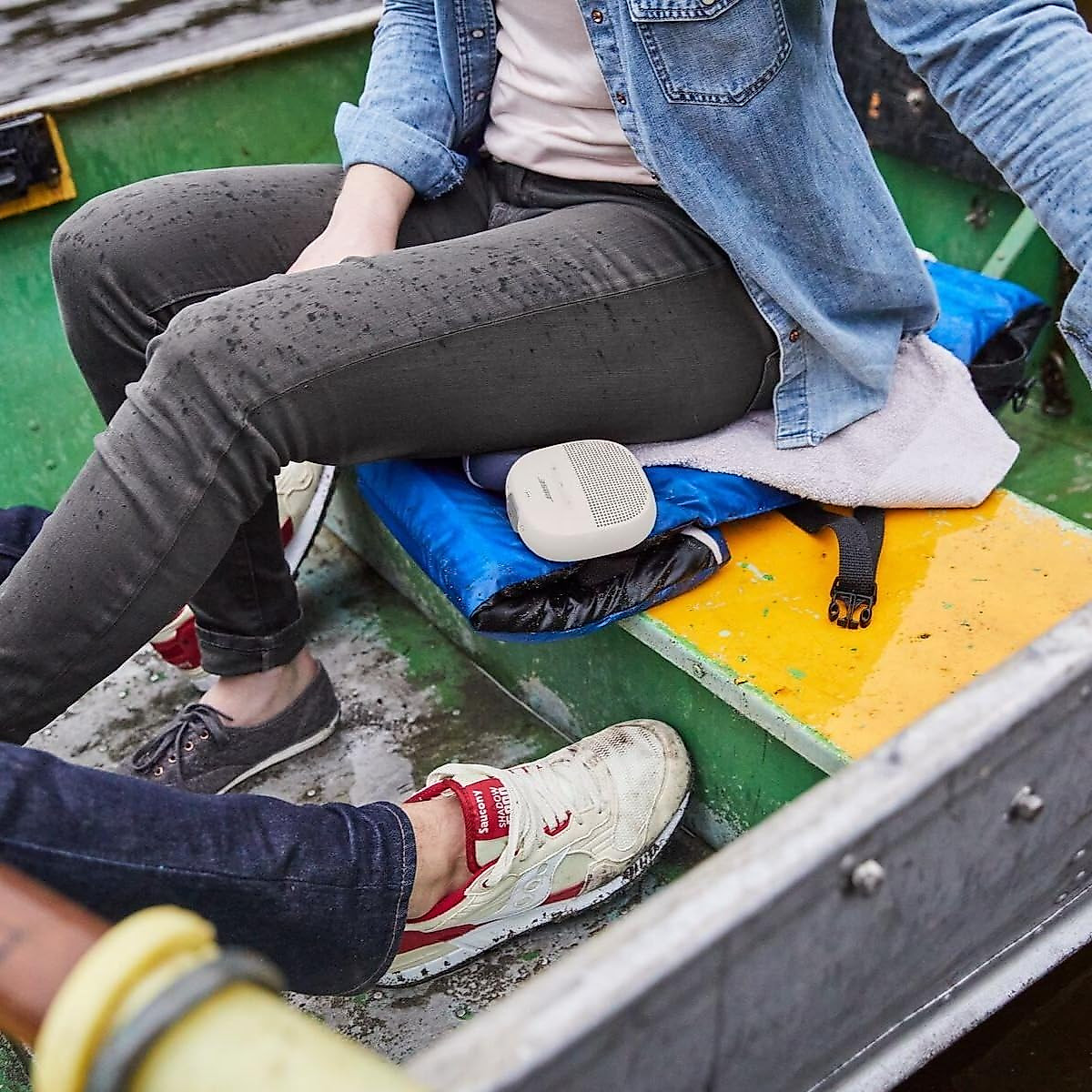 Bose SoundLink Micro Bluetooth Speaker: Small Portable Waterproof Speaker with Microphone, White Smoke