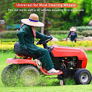 2 Pieces Steering Wheel Knob Spinner Suicide Knobs Steering Wheel 360 Degrees Rotation Tractor Accessories for Cars, Trucks, Tractors, Boats, Golf Carts (Black and Brown)