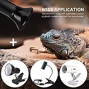 FIVEAGE 50W 4 Pack Mini Ceramic Heat Emitter Reptile Heat Lamp Bulb, No Harm No Light Emitting,Brooder Coop Heater Pet Heater for Reptile Amphibian