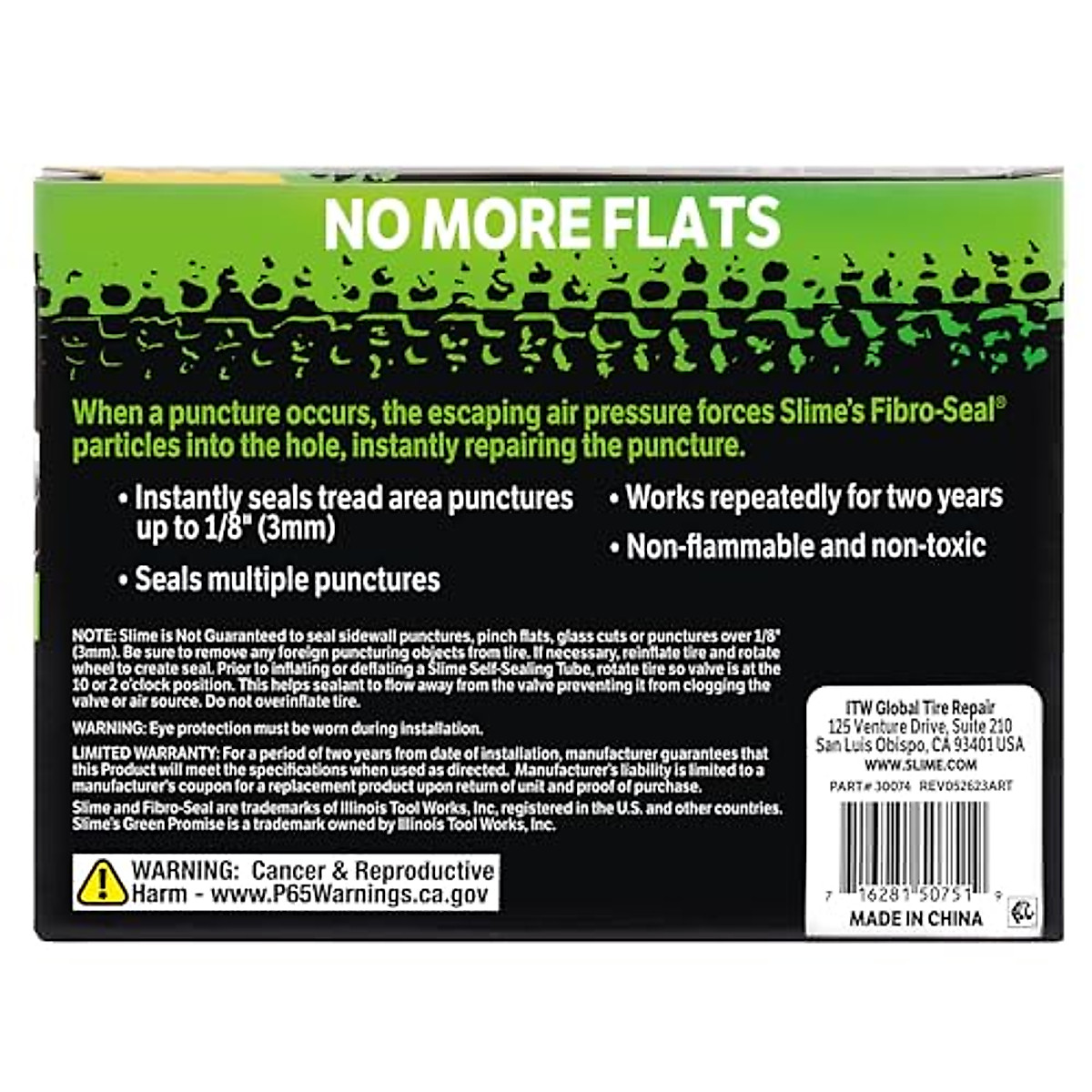 Slime 30074 Bike Inner Tubes with Slime Puncture Sealant, Extra Strong, Self Sealing, Prevent and Repair, Schrader Valve, 26"x1.75-2.125", Value 2-Pack