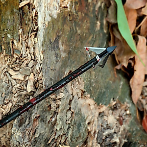 DEEPOWER Archery Broadheads 100 Grain 12 Pack 3 Blades Hunting Arrow Heads Arrow Tips Compatible with Crossbow and Compound Bow 1+1/2 inch Cut