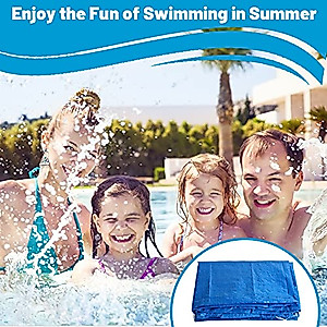 sportuli Round Swimming Pool Solar Cover,Durable Dustproof Rainproof Pool Cover for Inflatable Family Pool Paddling Pools (8ft)