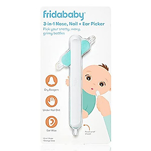 Frida Baby 3-in-1 Nose, Nail + Ear Picker by Frida Baby the Makers of NoseFrida the SnotSucker, Safely Clean Baby's Boogers, Ear Wax & More