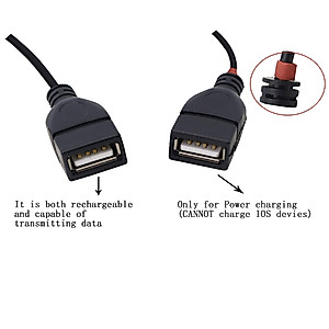 30 cm USB Splitter Cable 2.0 1 Male to 2 Female Jack Y Splitter Hub Adapter Cable YOUCHENG for Tablets Computers and Mobile Phones Etc Only one Port for Data (2-Pack)