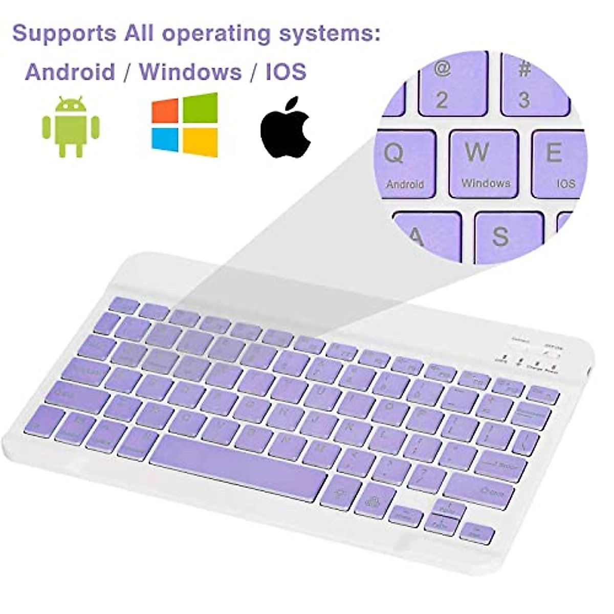 UX030 Lightweight Ergonomic Keyboard with Background RGB Light, Multi Device Slim Rechargeable Keyboard Bluetooth 5.1 and 2.4GHz Stable Connection Keyboard Compatible with Dell G15 5511 Gaming Laptop