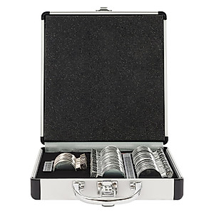 Trial Lens Set 68pcs Optical Trial Lens Set Professional Optometry Equipment, Metal Rim & Aluminium Case & Free Trial Frame, Precise Optical Lens Optometry Kit