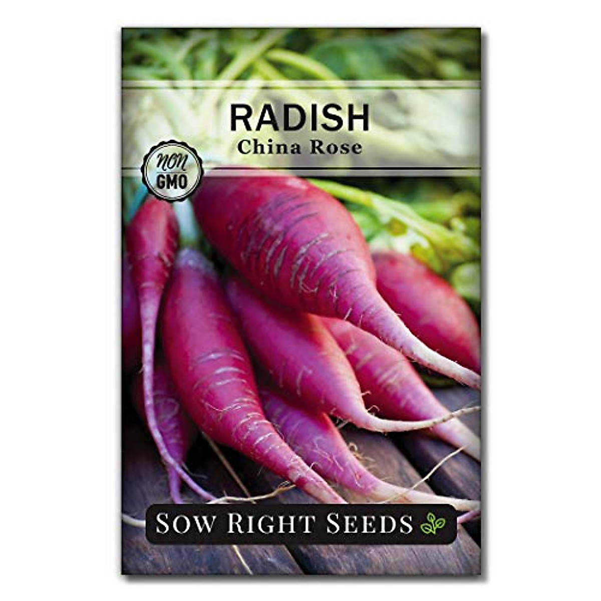 Sow Right Seeds - Radish Seed Collection for Planting - Champion, Watermelon, French Breakfast, China Rose, and Minowase (Diakon) Varieties - Non-GMO Heirloom Seed to Plant a Home Vegetable Garden