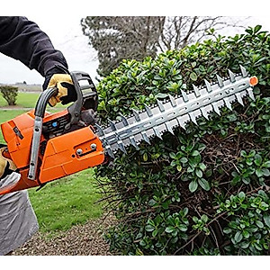 14” Clip N Trim Hedge Trimmer Attachment - Zinc Plated, Stainless Steel, Lightweight Garden Trimmer Tool Accessories - Chainsaw Supplies for Hedges, Weeds, Shrubs, Grass & Bushes Trimming