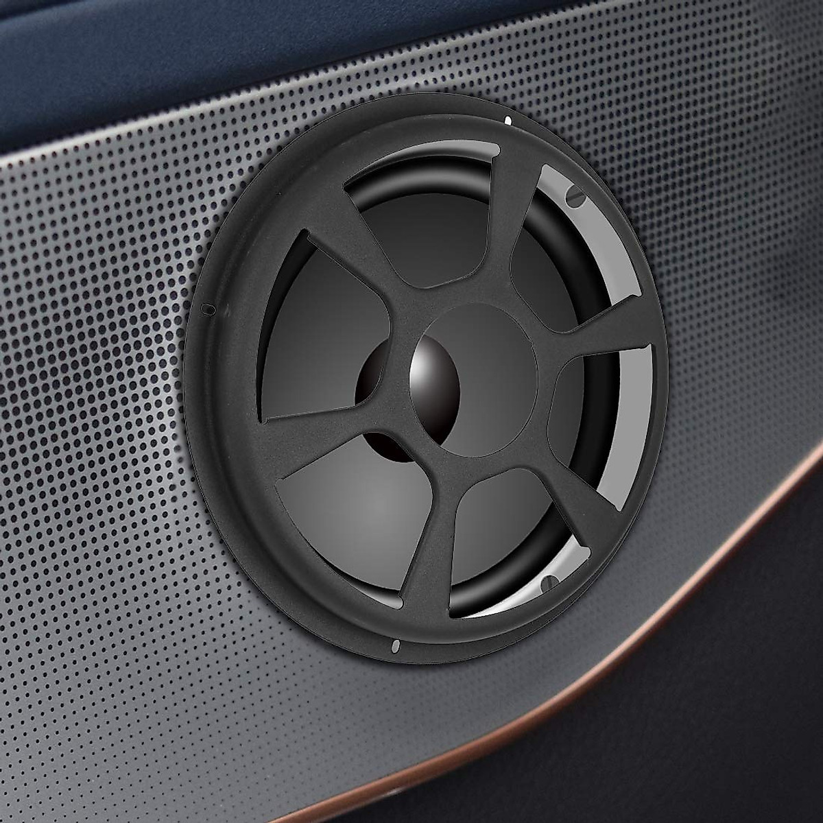 X AUTOHAUX Universal 9 Inch Black Car Audio Speaker Hollow Mesh Subwoofer Grill Cover Protector 2 Pcs