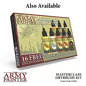 The Army Painter Masterclass: Drybrush Set - Hobby Brush Set with Brushes in Three Sizes for Advanced and Professional Techniques for Tabletop Roleplaying, Boardgames, and Wargames Miniature Painting