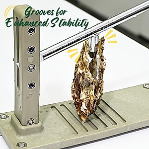 Oyster Shucker Tool Set, Oyster Clam Opener Machine, Stainless Steel, with 2 Knive & Gloves & G-clip