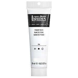 Liquitex Professional Heavy Body Acrylic Paint, 4.65-oz (138ml) Tube, Titanium White