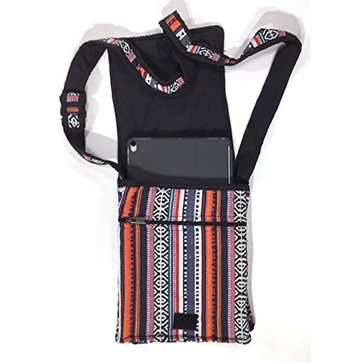 Small Adjustable Tribal Bohemian Crossbody Shoulder Bag Sling Purse or Tablet Case