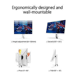 ASUS ROG Strix XG27AQ-W 27” 1440P HDR Gaming Monitor - White, QHD (2560 x 1440) (Renewed)