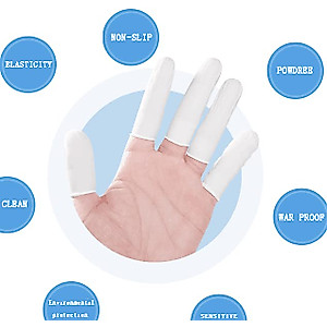 Zxfuture (Approx. 340 PCS) Disposable Latex Finger Cots Anti Static Rubber Fingertips Protective, Medium Anti Finger Covers for Electronic Repair, Handmade, Industrial