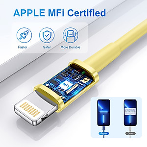 HFHSCN for iPhone Charger Cord Lightning Cables, Original 2023 Upgraded [3Pack 10ft] MFi Certified USB A Charging Cable for iPhone 13 12 11 Mini Pro XR Xs Max X SE 8 7 6 Plus