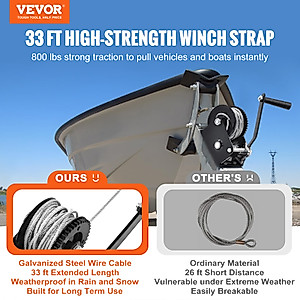 VEVOR 15500Ibs Electric Winches, 15500LBS, Black