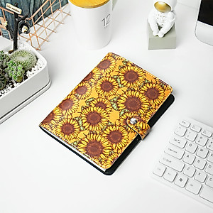 Hennaja 128 Pockets Photo Album,Leather Card Book Holder,Small Mini Capacity Photo Book Cover for Fujifilm Instax Mini, Polaroid & Instant Cameras(1-Sunflower)