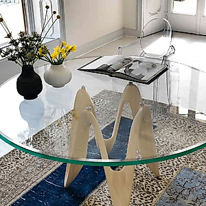 Dulles Glass 24" Round Glass Table Top - Tempered- 1/2" Thick - Bevel Polished Glass