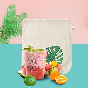 Nut Milk Bag Cloth Strainer for Food, 3 Pack 12" (2 of 12"X12" + 1 of 10") Organic Reusable Kitchen Premium Fine Mesh Cheesecloth, Sprouting, Juicing