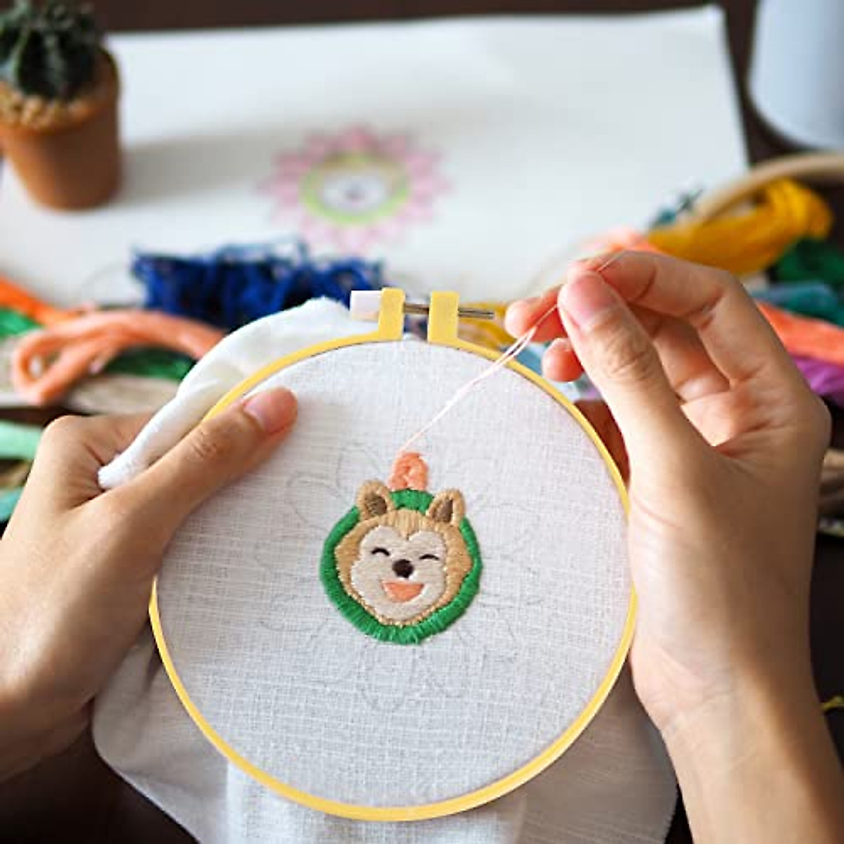 Mr. Pen- Embroidery Hoops Set, 6 pcs, 3.4 inch to 10.2 inch, Assorted Colors, Plastic Embroidery Hoop, Cross Stitch Hoops, Embroidery Rings, Cross Stitch Plastic, Sewing Rings Hoops.