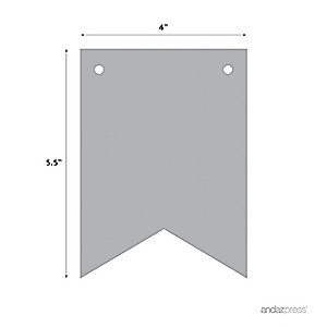 Andaz Press Hanging Bunting Pennant Party Banner with String, Printed Burlap, Dessert, 2-Feet, 1-Set, Includes String
