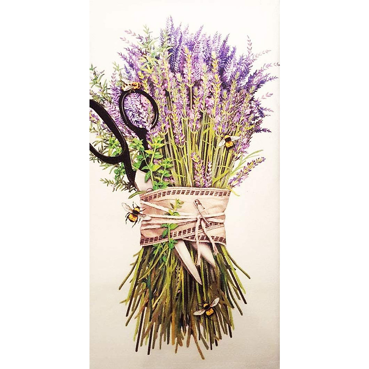 Mary Lake Thompson Lavender Bouquet 100% Cotton Flour Sack Dish Tea Towel 30" x 30"