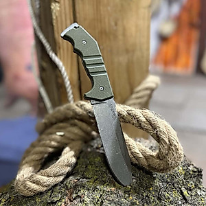 Cold Steel AK-47 Field 5.5" CPM 3V Razor-Sharp Clip Point Blade 4.875" G-10 Handle Tactical Fixed Blade Knife w/Secure-Ex Sheath