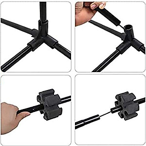 mike Glople Portable Badminton Net Set - 20 Ft Net for Tennis, Soccer,Pickleball - Easy Installation Nylon Sports Net with Poles - for Indoor,Outdoor Court, Beach, Driveway,Park-Black Colour