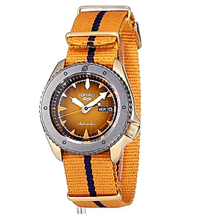 Seiko 5 Sports Boruto & Naruto Automatic Orange Dial Watch SRPF70K1