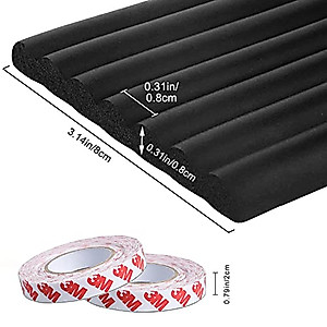 KOOLDOO Baby Proofing Edge Guards Padding, 12.5ft Extra Wide Edge Protectors with Adhesive 3M Tapes for Sharp Edge of Table, Desk(Black)