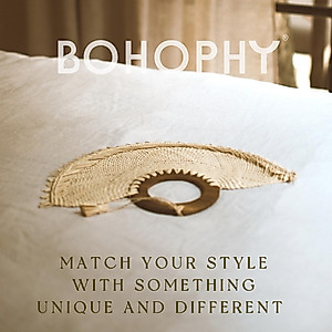 BOHOPHY Toquilla Straw Hand Fan Natural Raffia Hand Fan Handmade Palm Leaf Hand Fan Wedding Favor Fans, abanico para boda, Handicraft Wall Art HandMade wall Decor, Handheld Woven Fan Summer UPF50+ 1pc