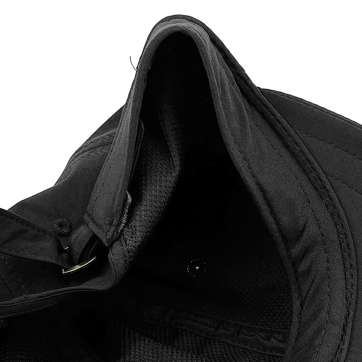 Rayna Fashion womens Structured Short Bill Quick Dry Brim Trucker Baseball Dad Cap, Black, X-Large