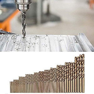M35 Cobalt Drill Bit Set, 1.0-8.0mm 74pcs HSS-CO Twist Drill Bits High Speed Steel Metal Drill Bits for Hardened Metal, Cast Iron, Stainless Steel, Plastic and Wood
