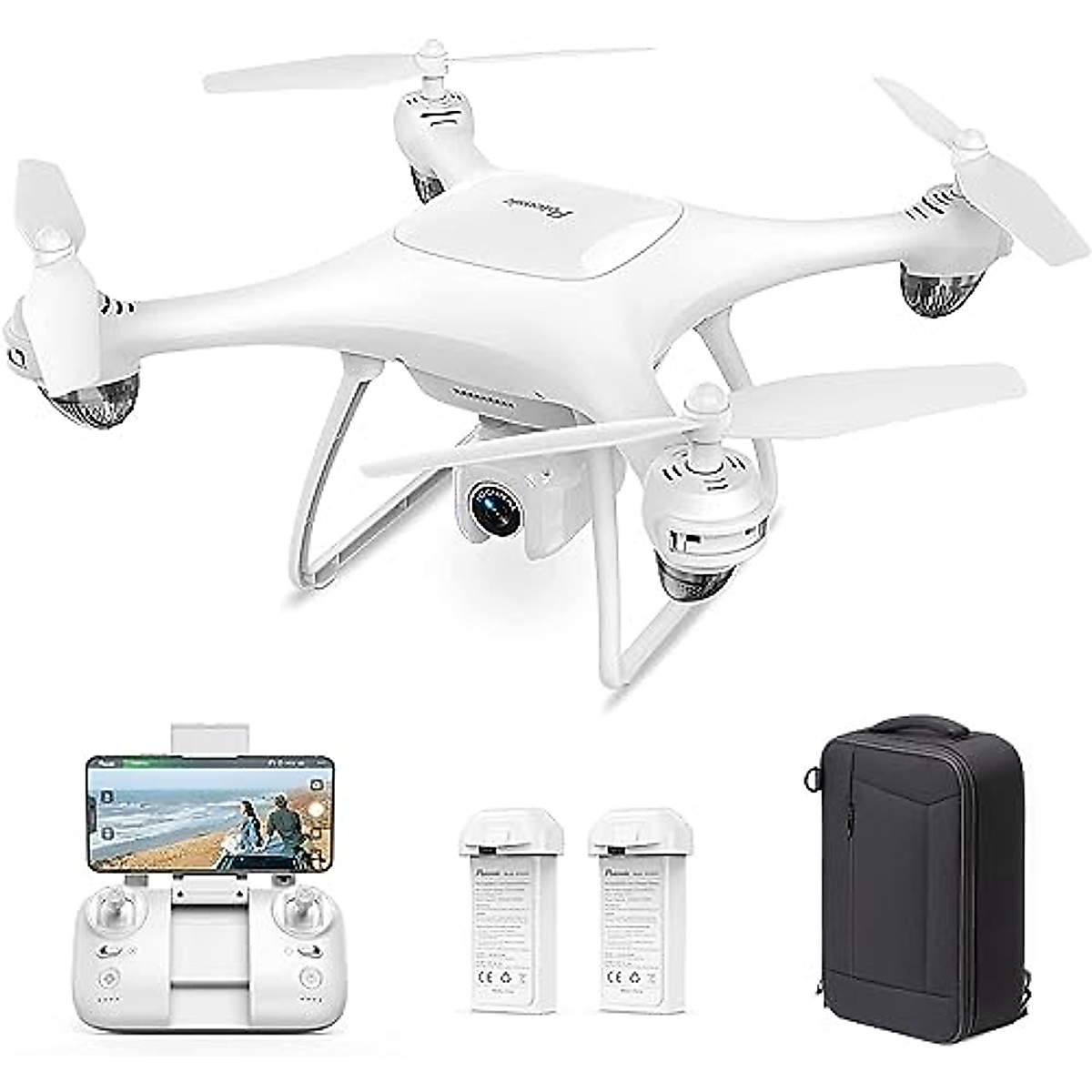 Potensic Upgraded P5 Drone with 2.7K Camera for Adults and Beginners, FPV Quadcopter Helicopter with Gravity Sensor, Trajectory Flight and 3D Flip, Altitude Hold, Headless Mode, 40 Mins Flight Time