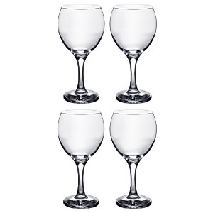 Classic Crystal Clear Stemmed Red Wine Glass, 12 Ounce - Set of 4