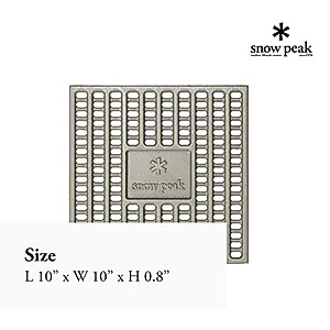 Snow Peak Fireplace Coal Bed - Charcoal Grill Tool - Evens Cooking Temperature - Steel - 5.3 Ibs - Medium