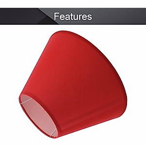 Othmro Red XLarge Lamp Shade Set of 2, 5.91 * 11.8 * 7.48 IN Drum Lampshades for Table Lamp Shades, Fabric Farmhouse Bell Lamp Shades for Table Lamps Lampshades, Lampshade for Bedroom Living Room